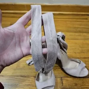 Lulus | Shoes | Lulus Dorian Pale Pink Wedding Prom Faux Suede Tie Up ...